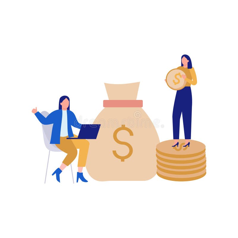 The Girls are Talking about the Finance Business Stock Vector ...