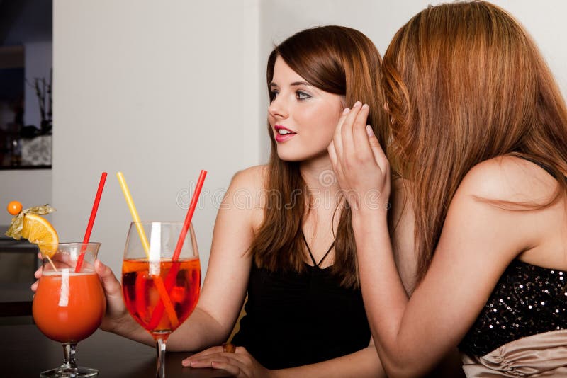 Girls talking gossips stock image. Image of glass, alcohol - 55849805