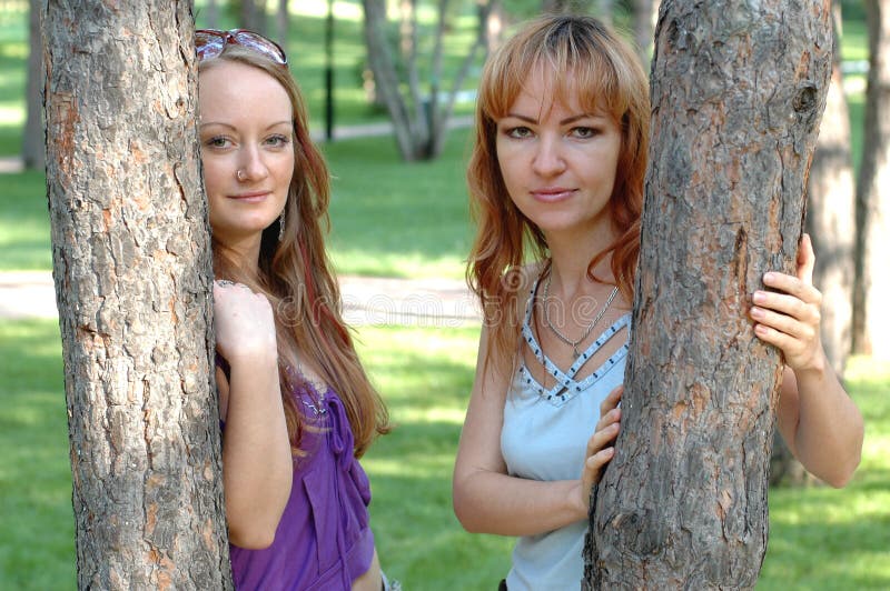 Girls And Tree Picture. Image: 6509388