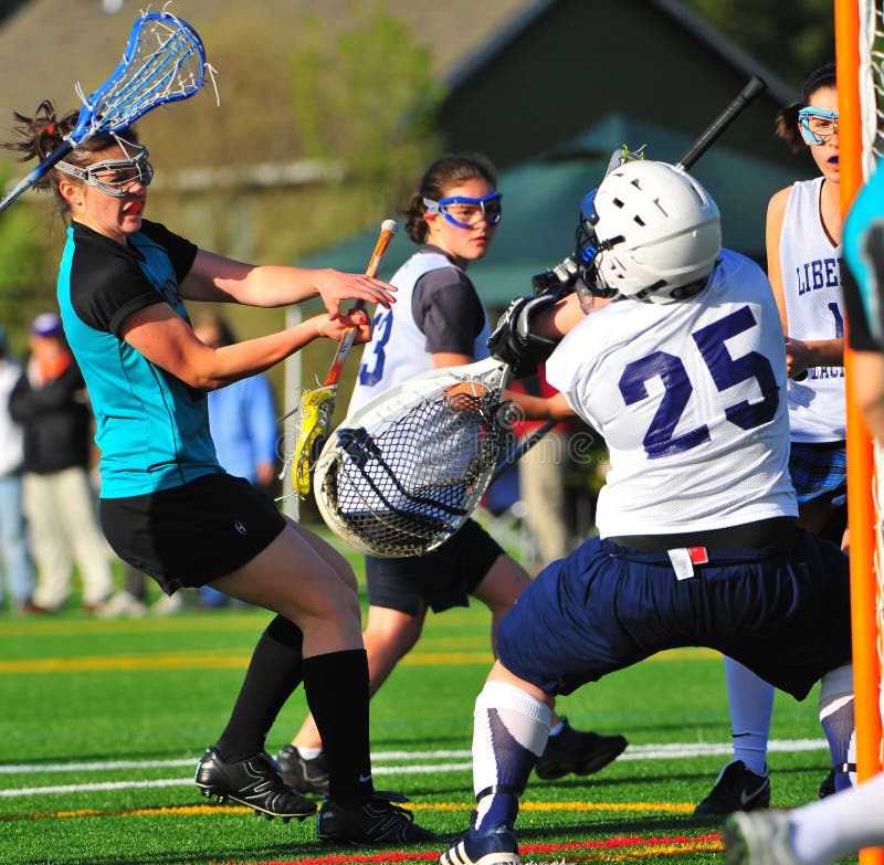 Girls Lacrosse Goalie Taking the Field Stock Photo - Image of womens ...