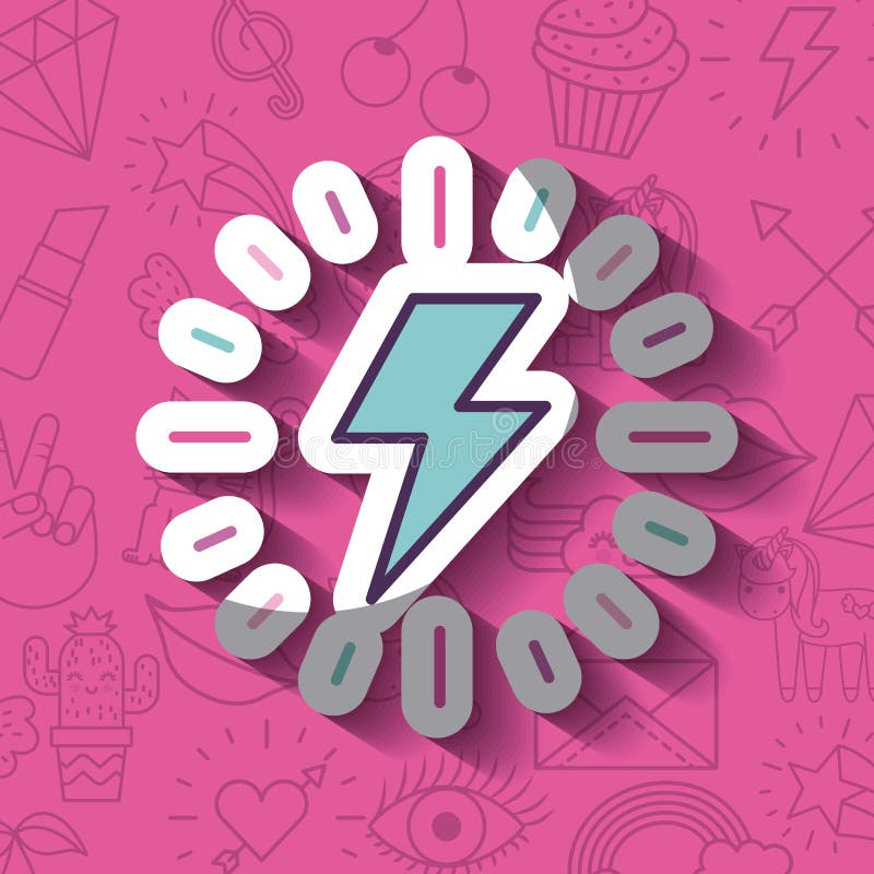 Girly Icon Over Background Image Stock Vector - Illustration of girly ...