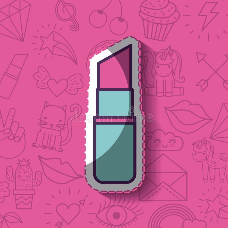 Girly Icon Over Background Image Stock Vector - Illustration of ...