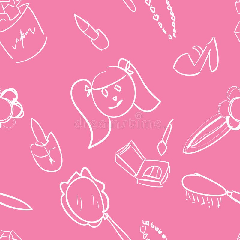 Girly Pattern stock vector. Illustration of brush, decorative - 28864586