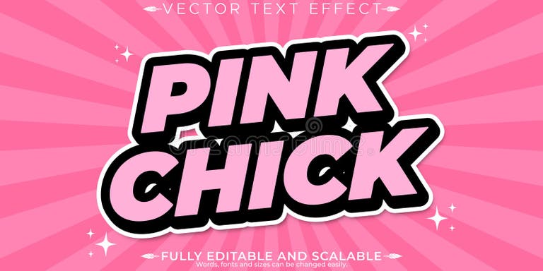 Girly Text Effect, Editable Feminine and Retro Customizable Font Style ...