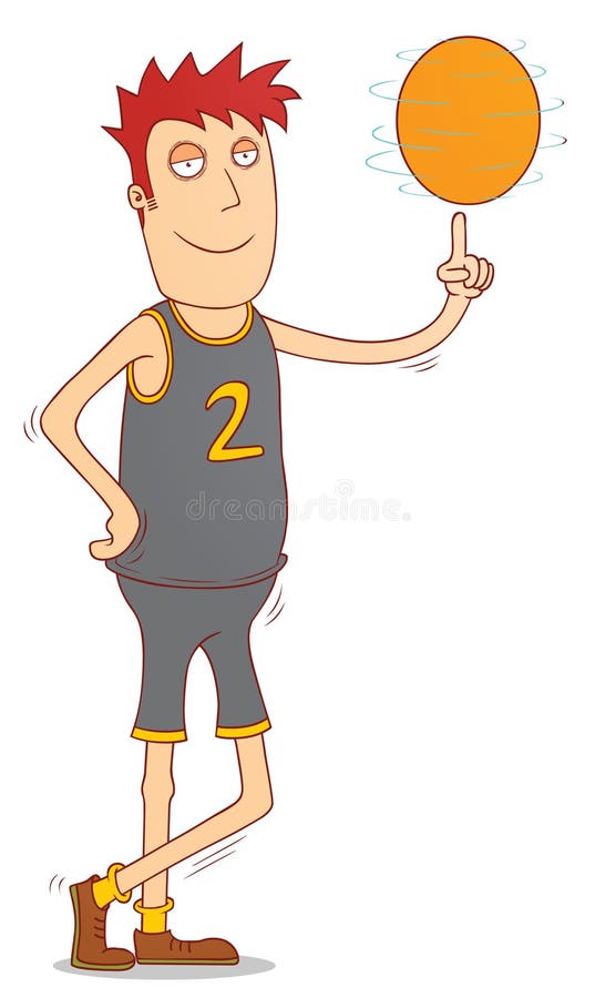 Giro de un baloncesto ilustración del vector. Ilustración de divertido ...
