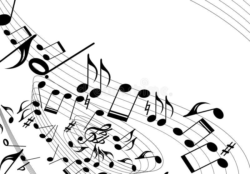 Note di musica illustrazione vettoriale. Illustrazione di creativo ...