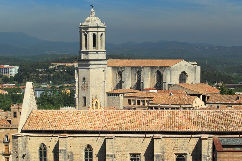 Girona cathedral stock photo. Image of roman, mary, landmark - 24872482