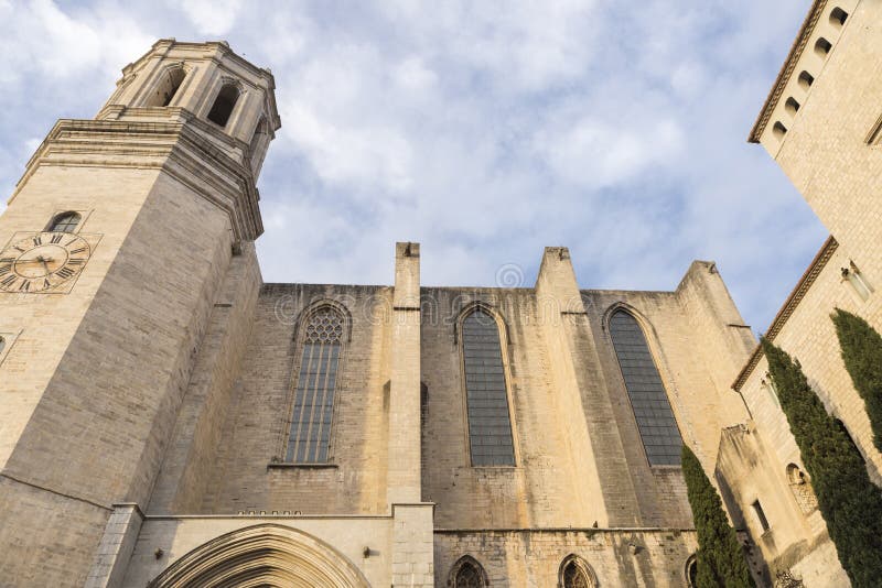 Girona Cathedral, Spain stock image. Image of landmark - 49190223