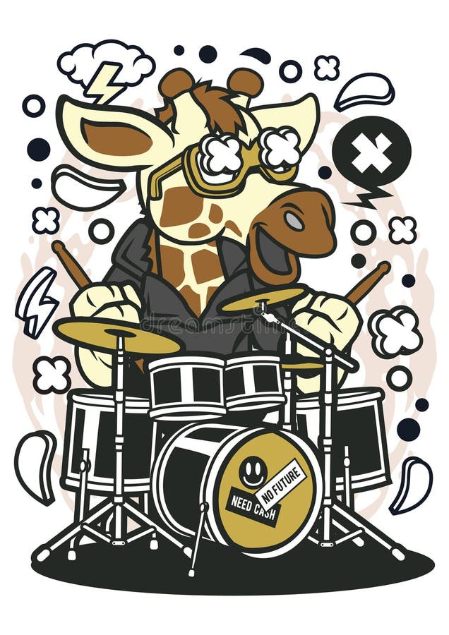 Girrafe Drummer Stock Illustrations – 1 Girrafe Drummer Stock ...