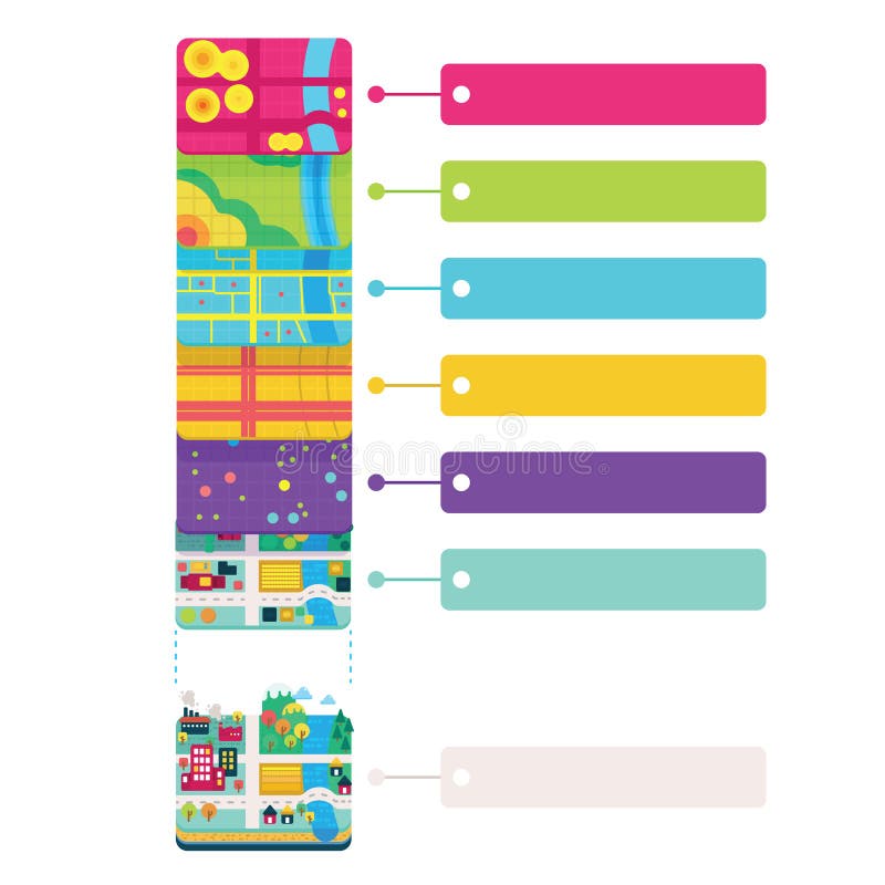 GIS Concept Data Layers for Infographic Stock Vector - Illustration of ...