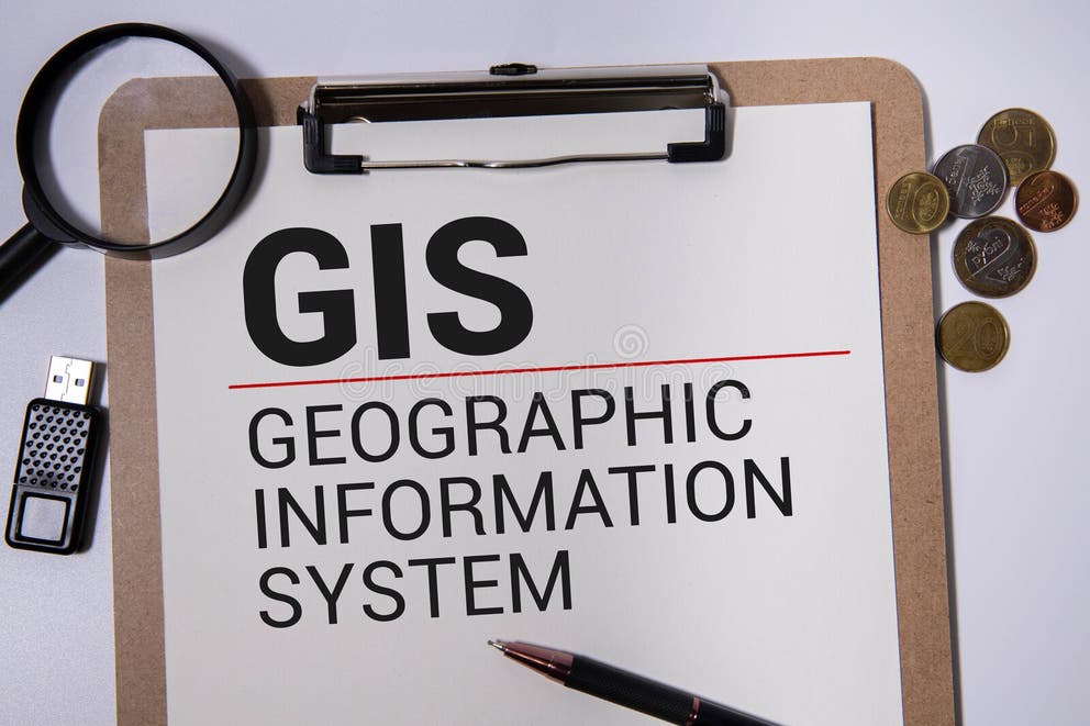 GIS - Geographic Information System Acronym on Notepad, Concept ...