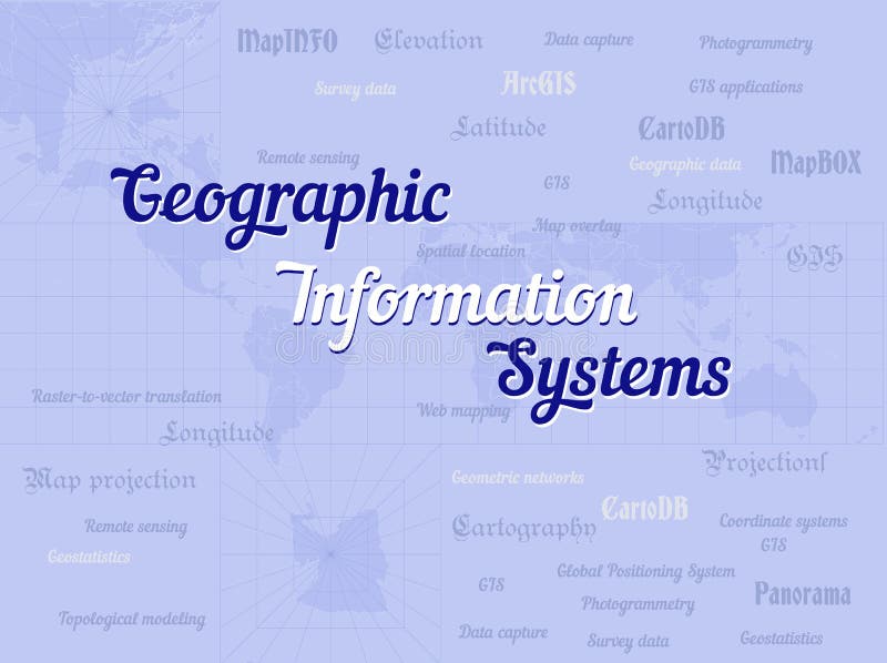 Web Mapping and GIS Geographic Information Systems Vector Banner with ...