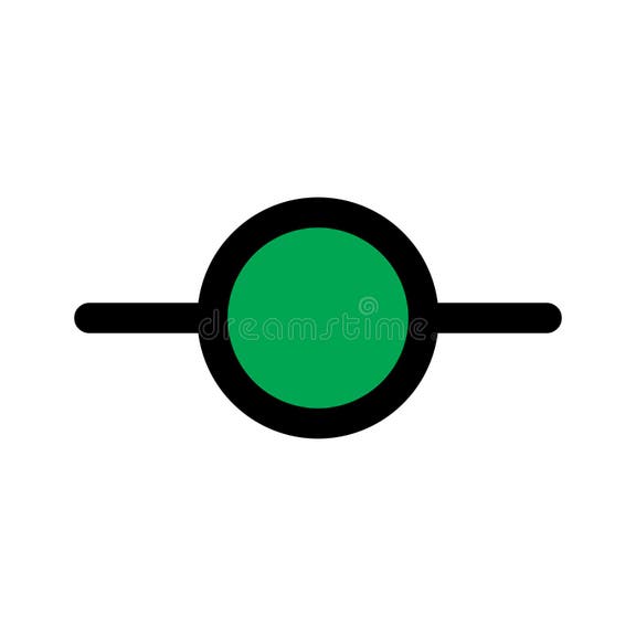 Git Commit Icon Line Isolated on White Background. Black Flat Thin Icon ...