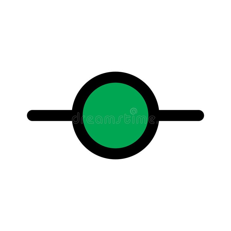 Git Commit Icon Line Isolated on White Background. Black Flat Thin Icon ...