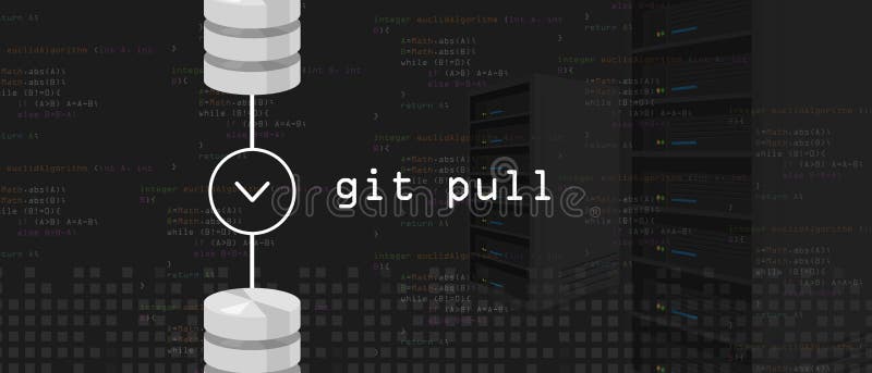 Git Pull Request Programming Coding Server And Database Stock Vector Illustration Of Agile