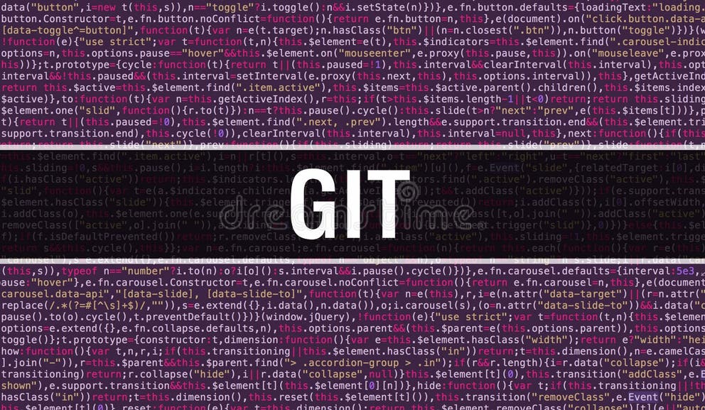 GIT Text Written on Programming Code Abstract Technology Background of ...