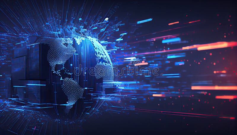 Gital Transformation Innovation TechnologyDigital Data Flow Concept ...