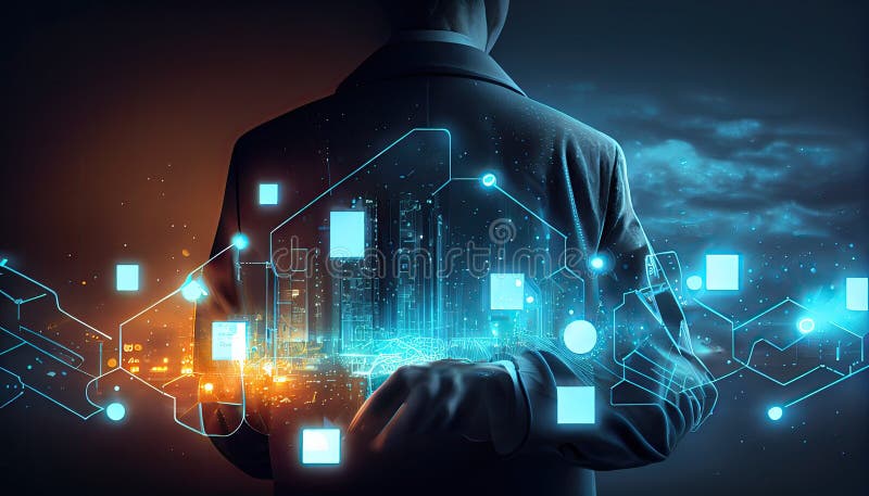 Gital Transformation Technology Internet Things Concept Bigdata ...