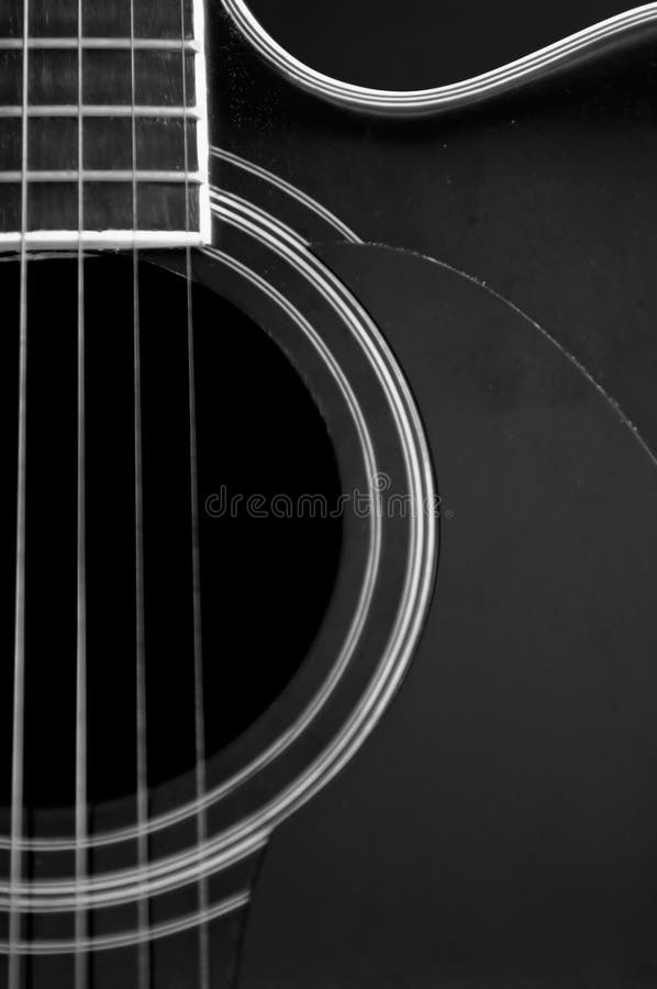 Gitarrsträngar. Svartvitt Foto Arkivfoto - Bild av svart, objekt: 29630326