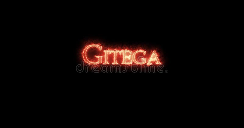 Gitega Written with Fire. Loop Stock Video - Video of lighting, loop ...