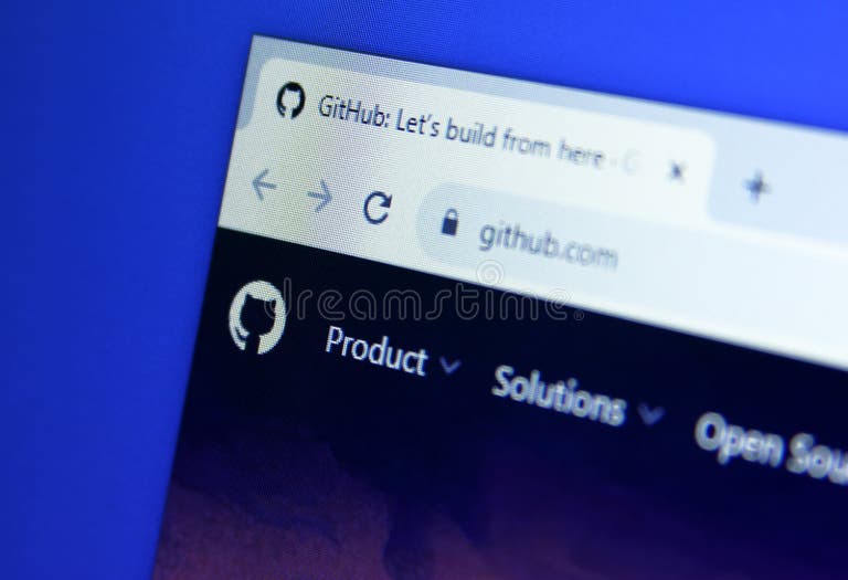 GitHub company website editorial photography. Image of development ...