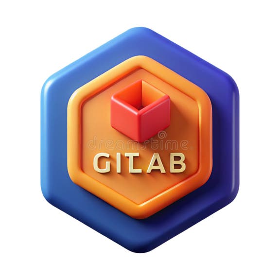 Gitlab-1 Logo 3D Icon Perfectly Stock Illustration - Illustration of ...