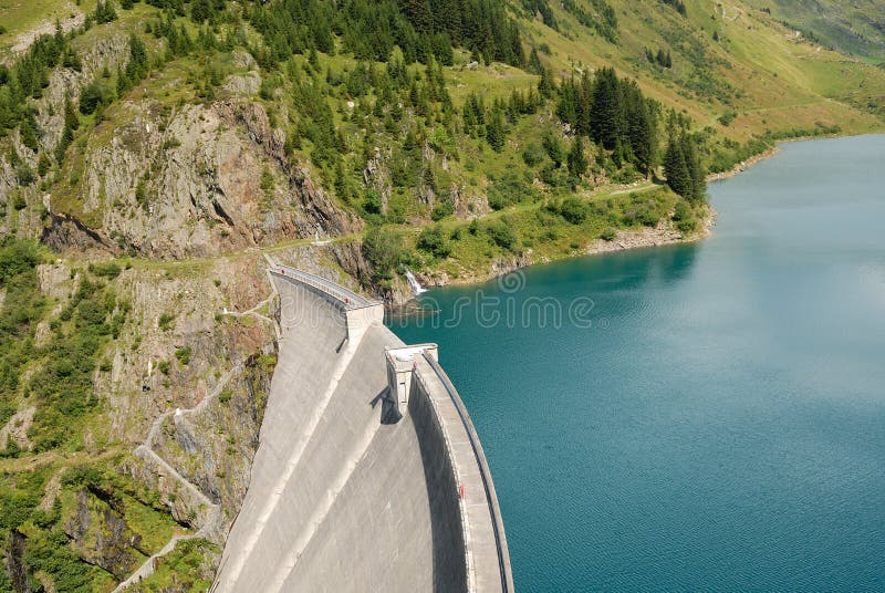 Gittaz Roselend dam stock photo. Image of nature, beautiful - 19791068