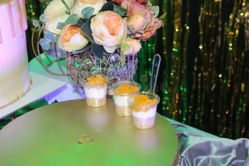 Give Away Sweets Cupcakes Beautiful Event Backdrop of Sixty Years Stock ...