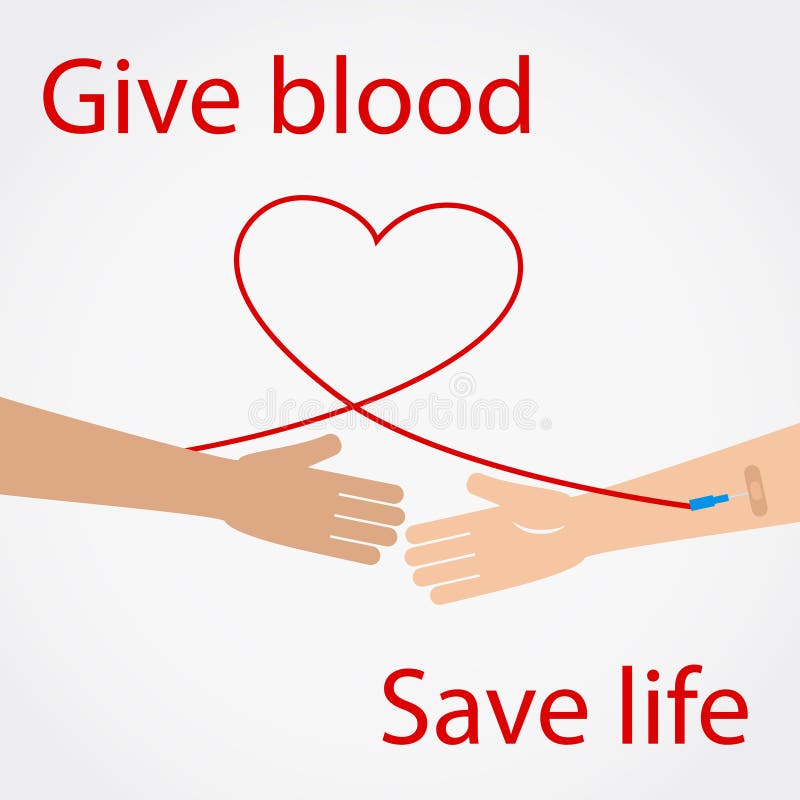 Give Blood Save Life. Donation Abstract Concept Stock Vector ...