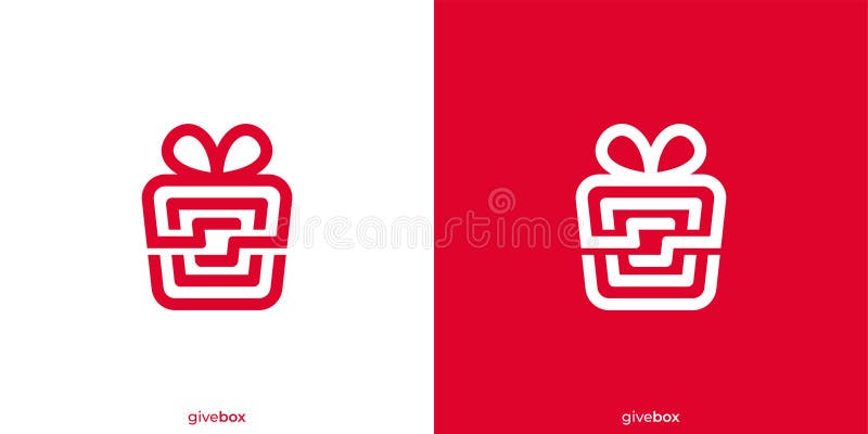 Give Box Logo. Gift Box and Abstract Hand Giving Graphic Icon Stock ...