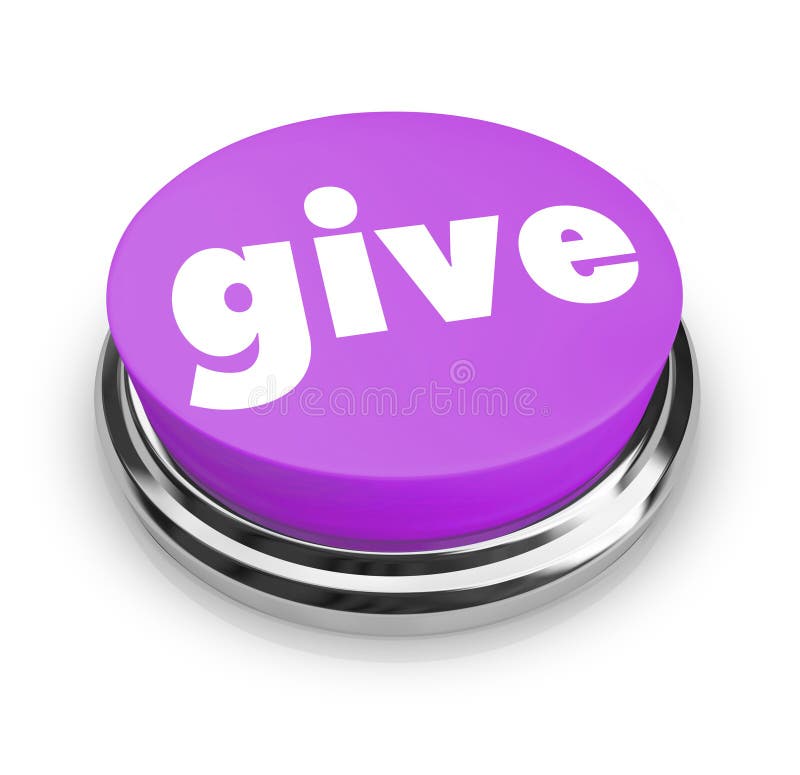 Give - Charity Button stock illustration. Illustration of contributor ...