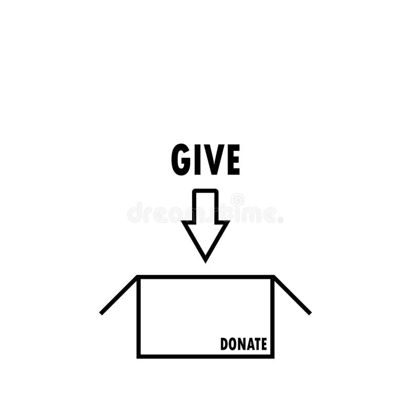 Give and Donation Box Icon Thin Line for Web and Mobile. Stock ...