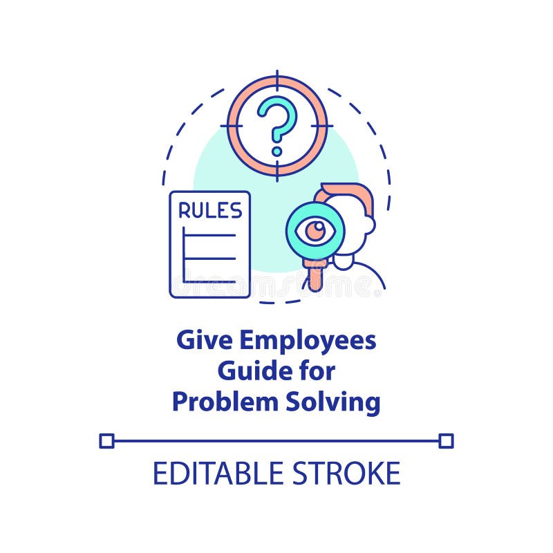 Give Employees Guide for Problem Solving Concept Icon Stock ...
