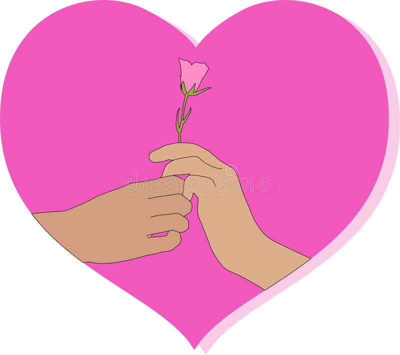 Give Flower Vector Illustration Stock Vector - Illustration of offering ...