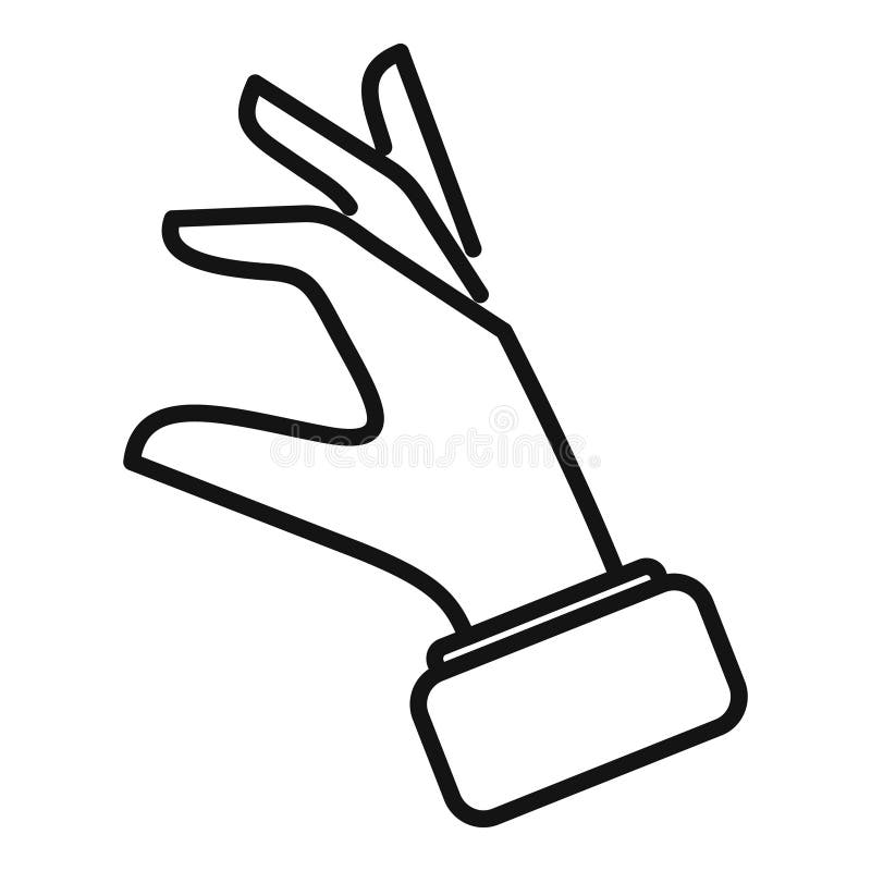 Give Gesture Icon Outline Vector. Finger Hold Stock Vector ...