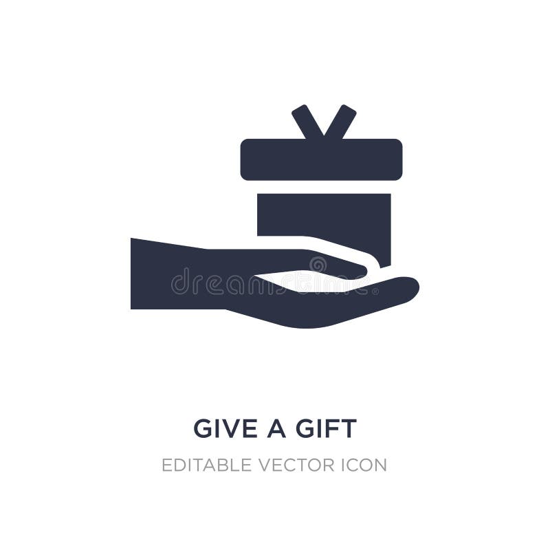 Give a Gift Icon on White Background. Simple Element Illustration from ...