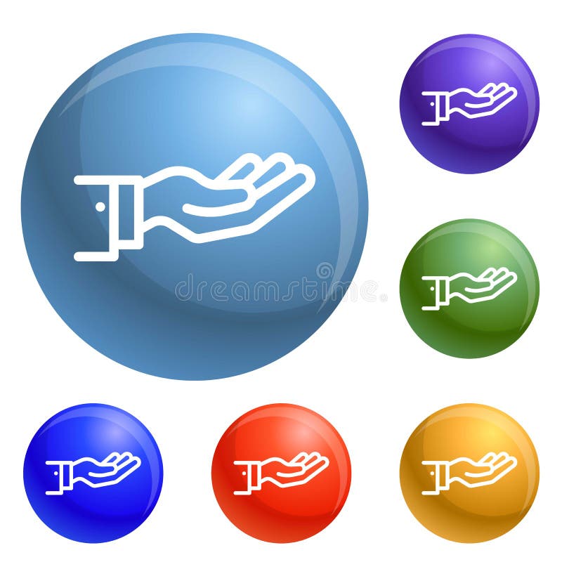 Give Hand Icon, Outline Style Stock Vector - Illustration of loan ...