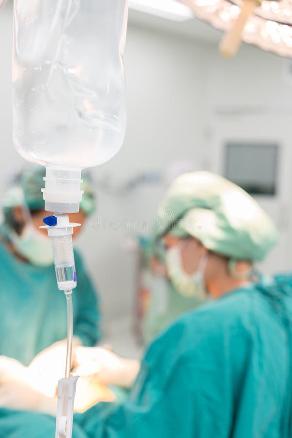 Give Intravenous Fluid during the Operation Stock Photo - Image of room ...