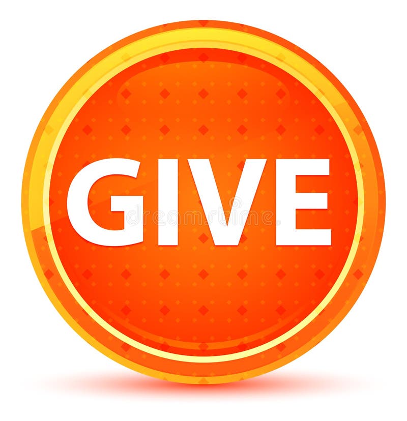 Give Up Natural Orange Round Button Stock Illustration - Illustration ...