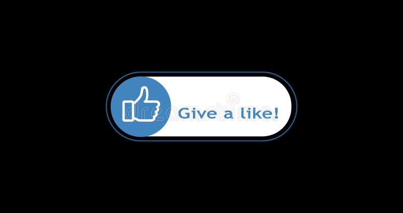 Give a Like Button for Social Media Interface. 4k Animation Stock ...