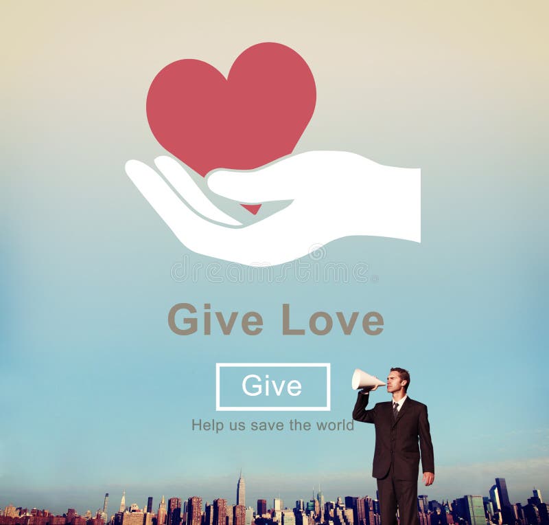 Give Love Donation Kindness Charity Concept Stock Photo - Image of male ...