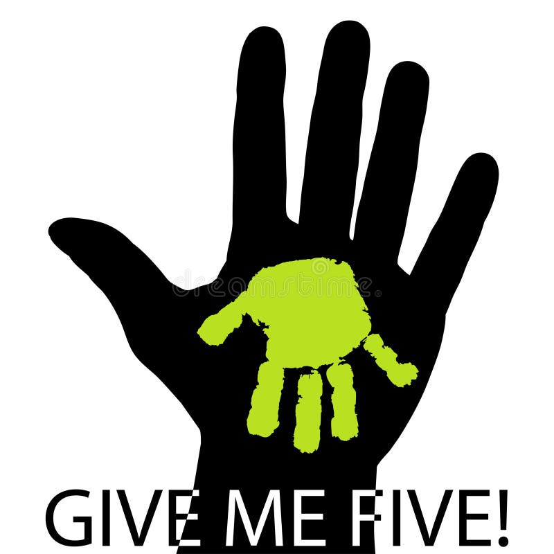 Give me five stock vector. Illustration of fingers, agree - 30830376