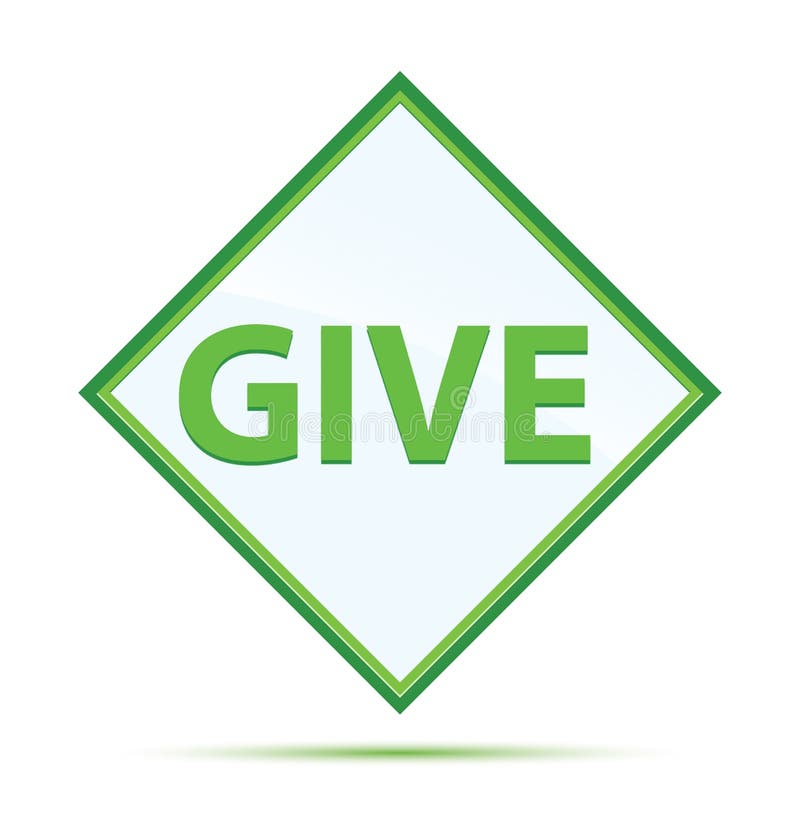 Give Modern Abstract Green Diamond Button Stock Illustration ...