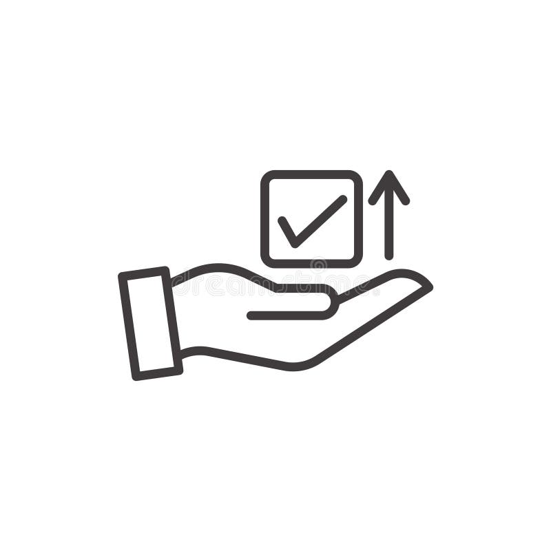 GIVE PERMISSION Stroke Icon in Black Stock Vector - Illustration of ...