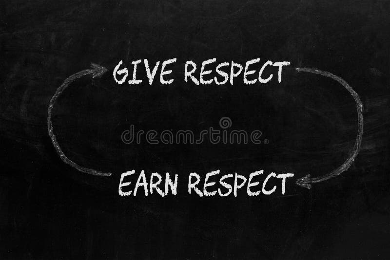 Give Respect Earn Respect stock photo. Image of community - 217436796