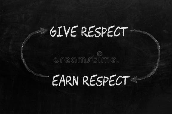 Give Respect Earn Respect stock photo. Image of community - 217436796