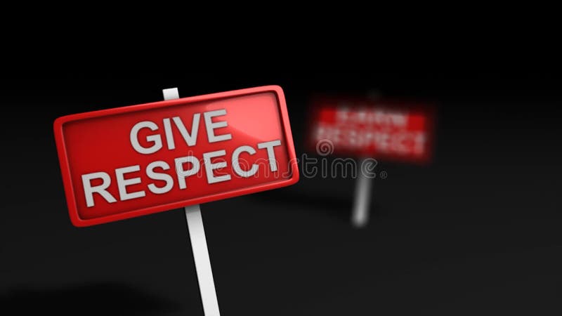 Give respect earn respect stock video. Video of motivational - 203720297