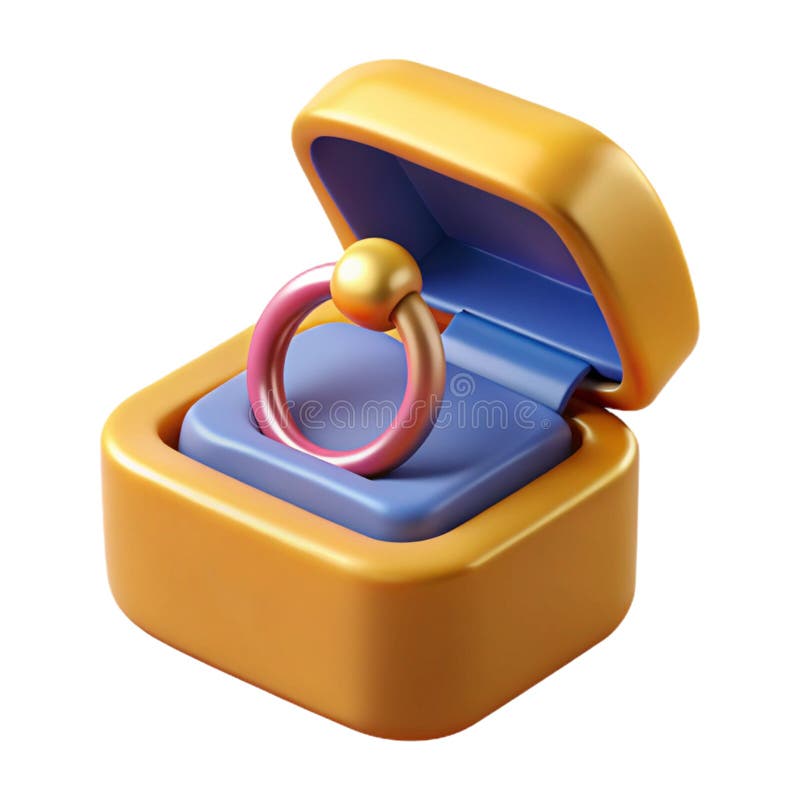 Give Ring Box 3D Icon for Engagement and Proposal Designs Romantic ...