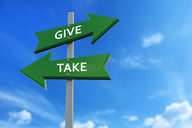 Give and Take Arrows Opposite Directions Stock Illustration ...