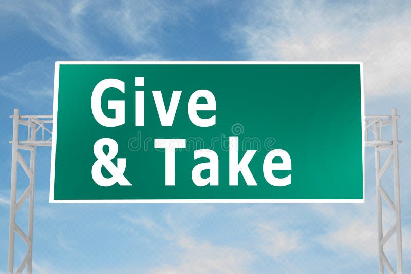 GIVE and TAKE Text on Red Lines Stamp Sign Stock Illustration ...